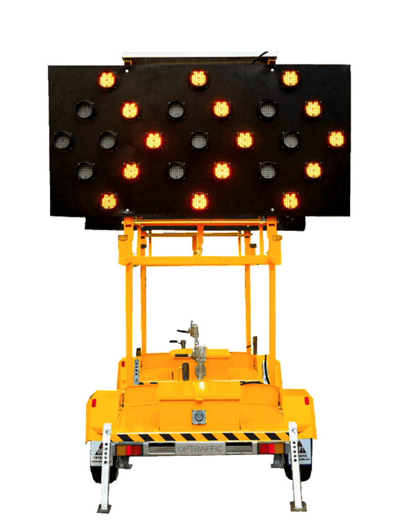Solar Mobile trailer LED flashing traffic sign - DC-VOLT