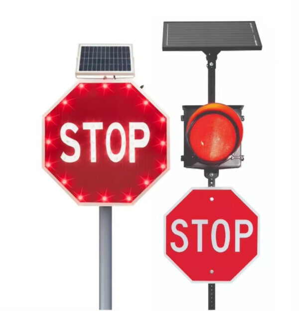 Solar Powered Led Stop Sign - DC-VOLT